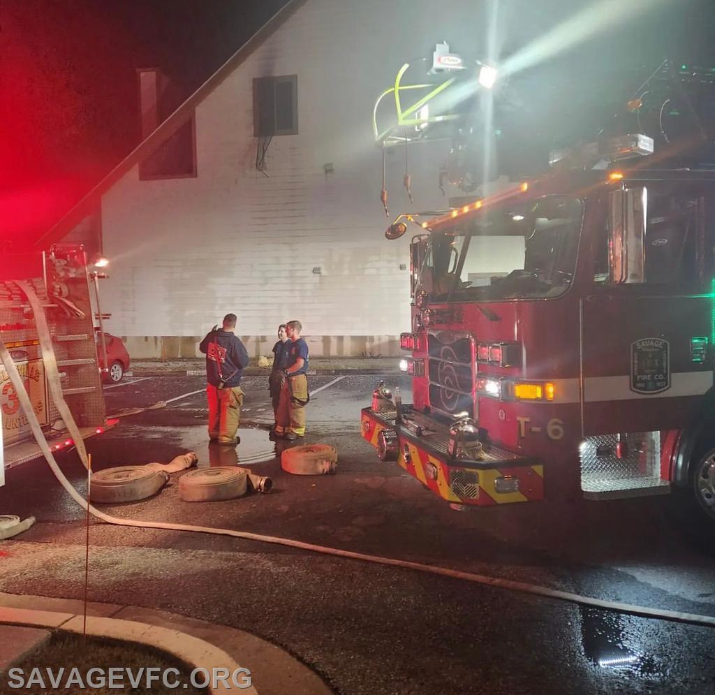 Laurel Apartment Fire - Savage Volunteer Fire Company