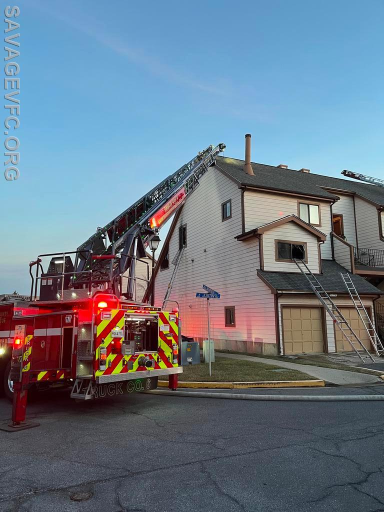 Laurel Apartment Fire - Savage Volunteer Fire Company