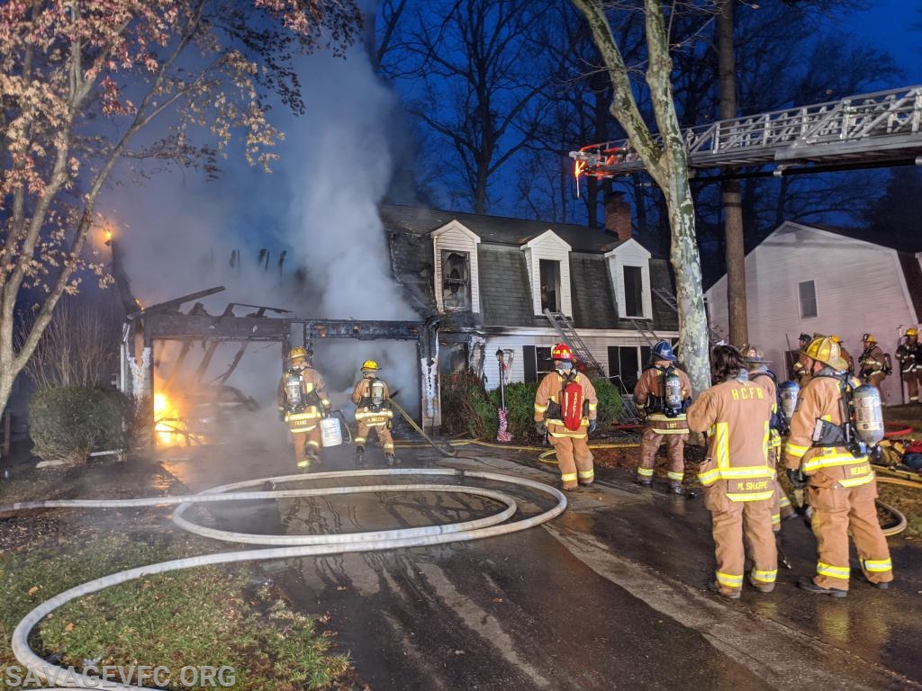 Garage Fire - Savage Volunteer Fire Company